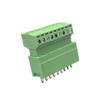 China Male Female Pluggable Terminal Block Connector 3.81mm Pitch 2-16 Pins Plug In Right Angle Vertical for sale