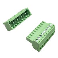 China Male Female Pluggable Terminal Block Connector 3.81mm Pitch 2-16 Pins Plug In Right Angle Vertical for sale