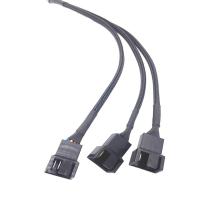 China Bylon Protection  2.54mm Pitch 4 Pin Wire Harnesses 30cm Length Black Color For Computer 'S Fan for sale