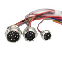 China Connector M16 Waterproof Cable Assembly Male And Female Straight Front Mount Wiring Harness for sale