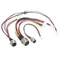 China Connector M16 Waterproof Cable Assembly Male And Female Straight Front Mount Wiring Harness for sale