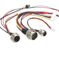 China Connector M16 Waterproof Cable Assembly Male And Female Straight Front Mount Wiring Harness for sale