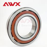 China SUJ2 Ceramic Balls Pressed Steel Cage Contact Angular Ball Bearing for sale