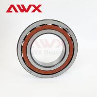 China SUJ2 Ceramic Balls Pressed Steel Cage Contact Angular Ball Bearing for sale