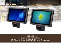 China Supermarket Checker 15.6inch Touch Screen 1D/2D Scanner SSD 16G/32G/64G/128G/256G/512G for sale