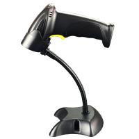 China CMOS Scan Element Type 1D Laser Wired Barcode Scanner with Holder Scanning Range 45 for sale