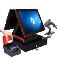 China POS Terminal with 58mm Printer 128mm * 64mm Display and 3 Bills 5 Coins Cash Drawer for sale
