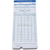 China 100pcs/ pack Time Cards/ punch paper cards for Bimi time recorder C100 Item OEM for sale