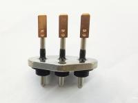 China Hermetic EV Connector 20A Panel Mount Glass and Ceramic Insulator 12V-540V for sale
