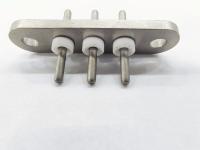 China Hermetic Single Seal Terminals 45 Steel Electroless Nickel Plating -70°C to 300°C 600V 30A for sale