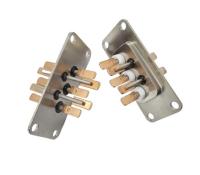 China 10 Pin Hermetic Seal Terminal Copper Plated Tin Double Soldering Pads Glass Ceramic Metal Sintering 25A 150C for sale