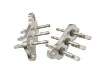 China Dual Ceramic Tinned Solder Tab High-Temp Sealed Terminal for New Energy Electric Compressor 4-10μm Sn for sale