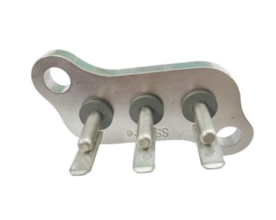 China Dual Ceramic Tinned Solder Tab High-Temp Sealed Terminal for New Energy Electric Compressor 4-10μm Sn for sale