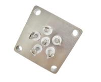 China 6-Core Bimetallic Nickel-Plated Double Welding Tab Sealed Terminal Block 35A for sale
