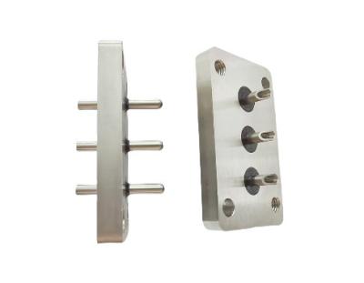China 23.7mm Steel Pin with Tapered End and Square Plate for AC Compressor Sealing Terminal for sale