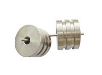 China SSCore 1 Pin Hermetic Feedthrough Connector 304 Stainless Steel Glass to Metal Seal 10^14 Ohms for sale
