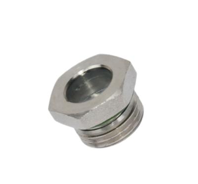 China Hermetic Sight Glass 1/2 Inch Threaded Connection 300°F Max Temperature Polished Finish for sale