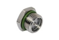 China Hermetic Sight Glass 1/2 Inch Threaded Connection 300°F Max Temperature Polished Finish for sale