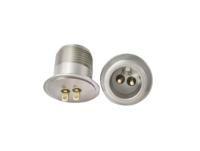 China Gold Plated Glass to Metal Seals 2 Pin 304 Stainless Steel 1000VAC Dielectric Strength for sale