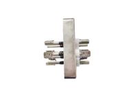 China RoHS Certified 30A Screw Clamp Connection Terminal Board 52x52x44.2mm Copper Nickel Plated for sale