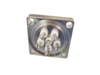 China RoHS Certified 30A Screw Clamp Connection Terminal Board 52x52x44.2mm Copper Nickel Plated for sale