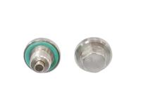 China M12x1.5 Neodymium Rod Type Magnetic Drain Plug 21mm Body Green FKM O-Ring 304 Stainless Steel for sale
