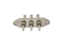 China Hermetic Electric Vehicle Connector 6 Ceramic Insulators Nickel Plating 3-5μm SPCC Tab SUH446 Pins for sale