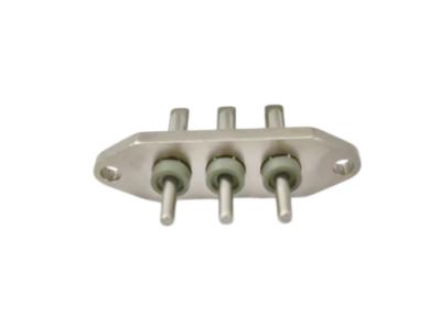 China Hermetic Electric Vehicle Connector 6 Ceramic Insulators Nickel Plating 3-5μm SPCC Tab SUH446 Pins for sale