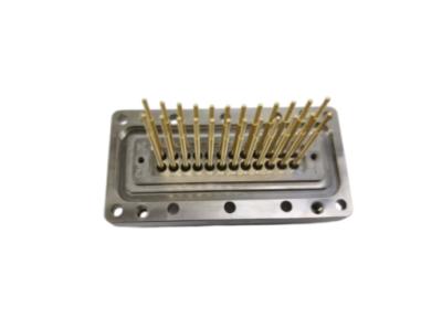 China Glass to Metal Seals 304 Stainless Steel Hermetic Pin 4J50 140V-300V Gold Plated for sale