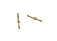 China Glass to Metal Seals Helium Leak Less Than 1X10-8 mbar l/s Hermetic 3 Pin Gold Plated Right Angle for sale