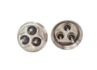 China Fridge Compressor Terminals 26.97mm Pin Length 10A SPCC Silvery Corrosion Resistant for sale
