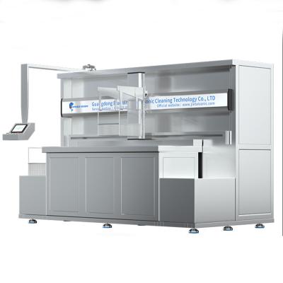 China Three Tanks PLC Automatic Ultrasonic Cleaning Machine With Mechanical Robot Arm for sale