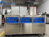 China High Frequency Ultrasonic Cleaner 3 Soak Tanks for Industrial Metal Belt 20-95C Adjustable Heater for sale