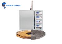 China Three Soak Tanks Industrial Ultrasonic Cleaning Machine , 1200W Metal Belt Ultrasonic Cleaner for sale