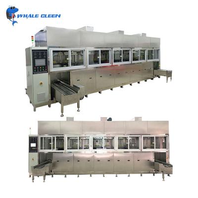 China Eight Tanks Fully Automatic Industrial Ultrasonic Cleaner For Hardware Oil And Rust Removal for sale