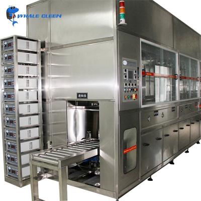 China Multi-Tank Ultrasonic Vacuum Cleaning Machine with Robotic Arm Custom Industrial Parts Washer for sale