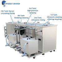 China 5 Tanks Industrial Ultrasonic Cleaning Machine 4500W 108L Ultrasonic Cleaner  for Metal Parts for sale