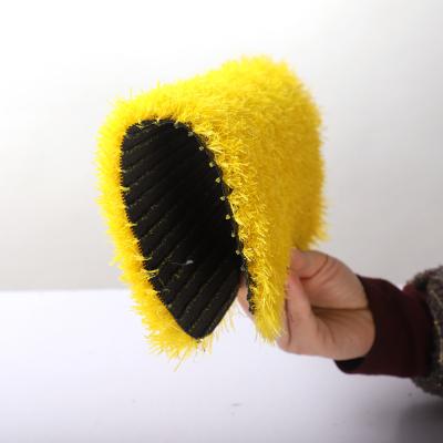 China 18900s/sqm PE PP Yellow Artificial Turf 25mm Fake Grass Evergreeness for sale