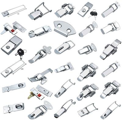 China Precision Stamping Press Box Latch Zinc Nickel Plating Spring Loaded Lock 0.01mm Tolerance for sale