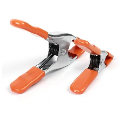 China 6 Inch A-Shape Metal Spring Clamps Red with Rubber Fitting Clips for Woodworking for sale