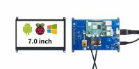 China 7 Inch HDMI LCD Display 1024x600 5 Point Touch Screen 450cd/m2 800cd/m2 Optional for sale