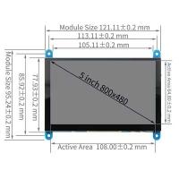 China 5 Inch HDMI LCD Display CTP IPS TFT LCD Display 800x480 For Raspberry Pi for sale