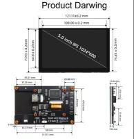 China YBC050PKH-Q2 5 Inch 1024×600 HDMI LCD Display with 5-Point Capacitive Touch for Raspberry Pi for sale