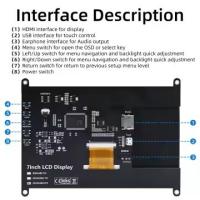 China 1024x600 HDMI LCD Display 7 Inch Capacitive Touch Screen With 5 Point Capacitive Touch Screen for sale