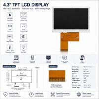 China 4.3 Inch RGB Display Module Industrial Embedded LCD Screen 800x480 With LED Backlight for sale