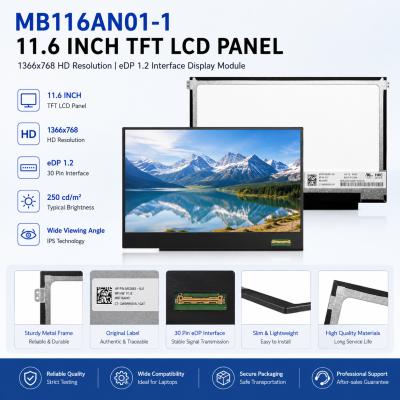 China HD Laptop LCD Display 1366x768 11.6 Inch eDP Display Panel Replacement for sale