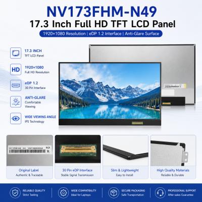 China 1920x1080 Laptop LCD Screen 17.3 Inch eDP LCD Panel Anti Glare Replacement for sale