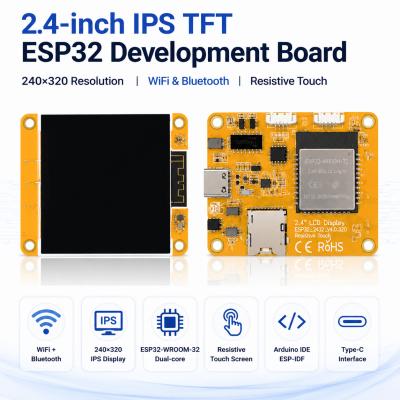 China 240x320 ESP32 Display Module 2.4 Inch ESP32 Development Board WiFi Bluetooth Smart Screen for sale