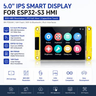 China 5.0 Inch ESP32 Display Module IPS Smart Display Module 800x480 For ESP32-S3 HMI for sale