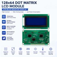 China 128x64 STN Blue Negative Monochrome LCD Display Graphic LCD Display Module ST7920 Controller Replacement for sale